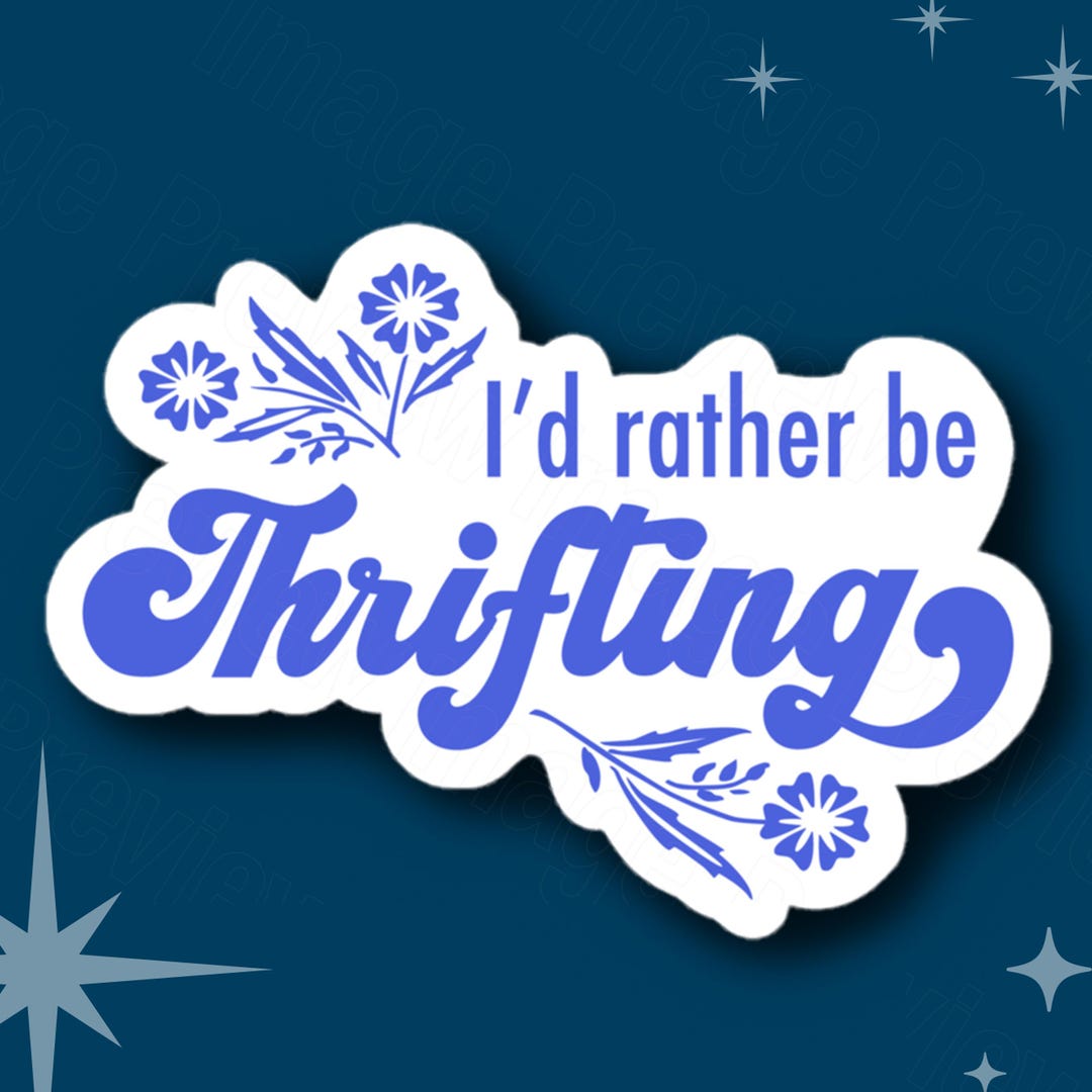 Retro Corning Ware Blue Cornflower Inspired "i'd Rather Be Thrifting ...