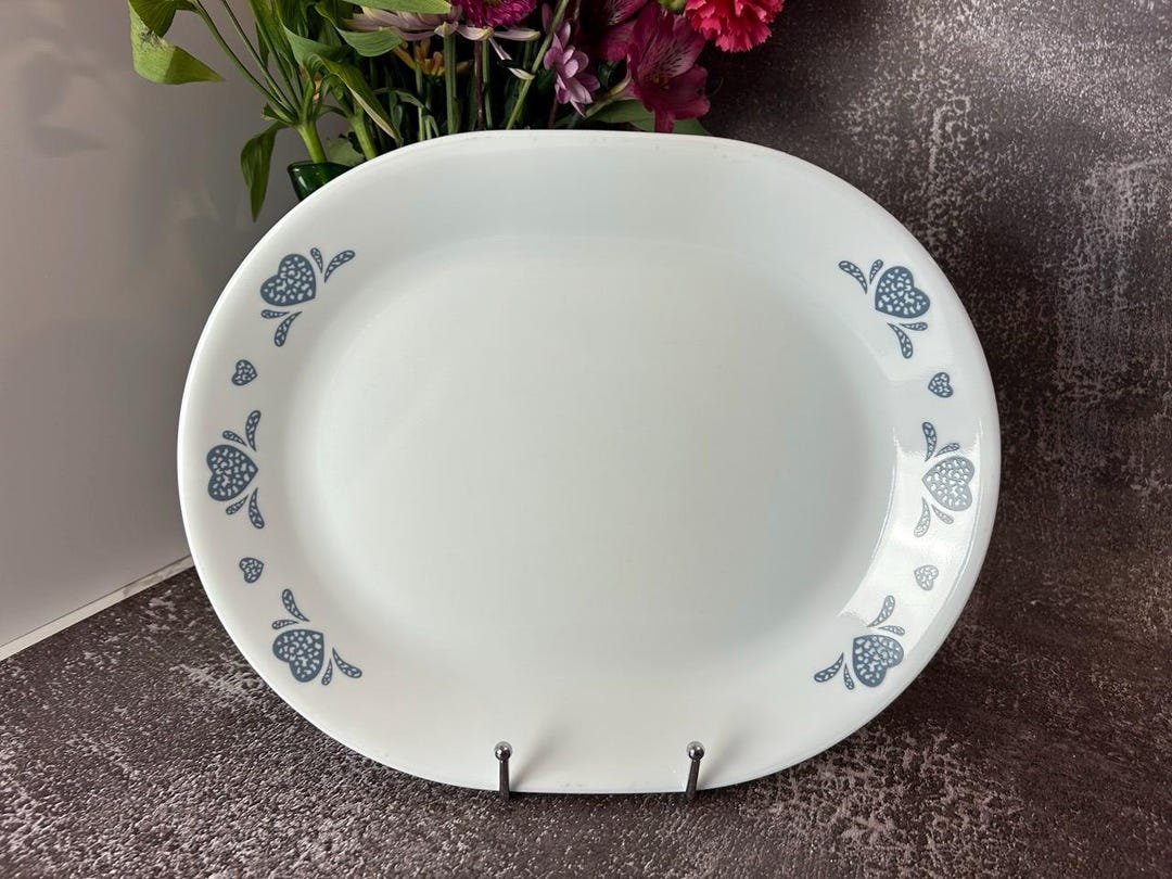 Corelle Hearts 12 1/4" Oval Serving Platter - Etsy