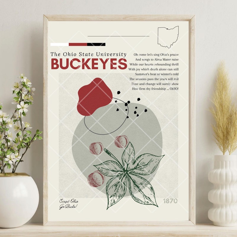Ohio State Buckeyes Decor - Etsy