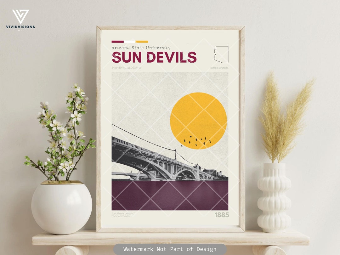 Arizona State Sun Devils, ASU, Sun Devils, Sports Poster, Sports Banner ...