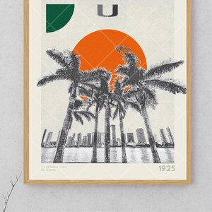 University of Miami, Miami Hurricanes, Miami, the U, Sports Poster, Mid ...