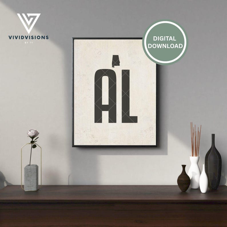 Alabama Woodcut Poster: Vintage Style State Art (digital Download) - Etsy