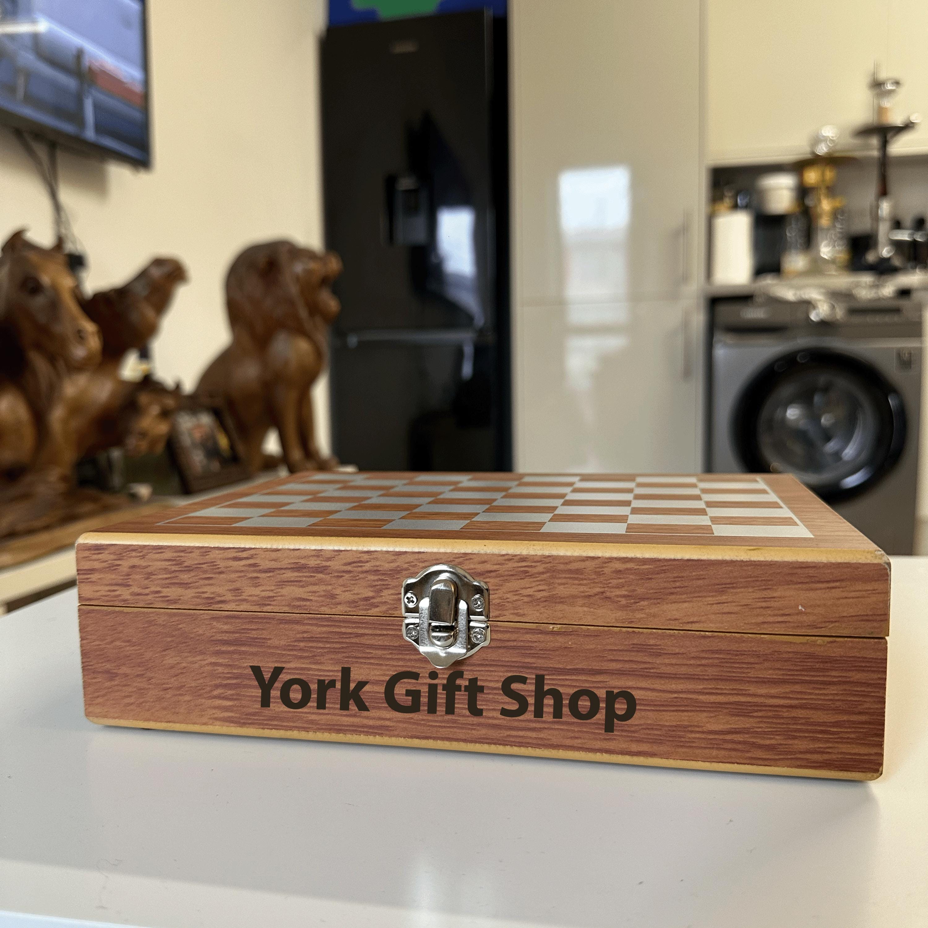 Personalised Chess Set With Flask Set for Gift Personalised Chess Set ...