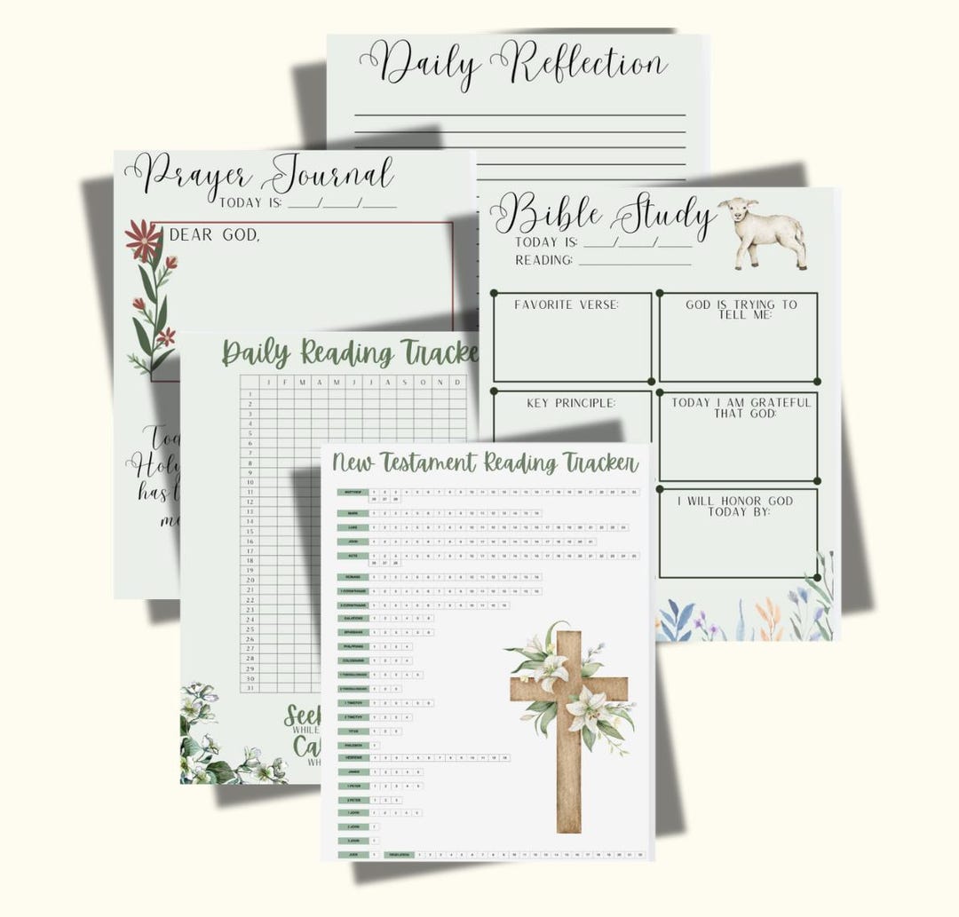 Bible Study Tracker Template Printable, Bible Study Journal Guide ...
