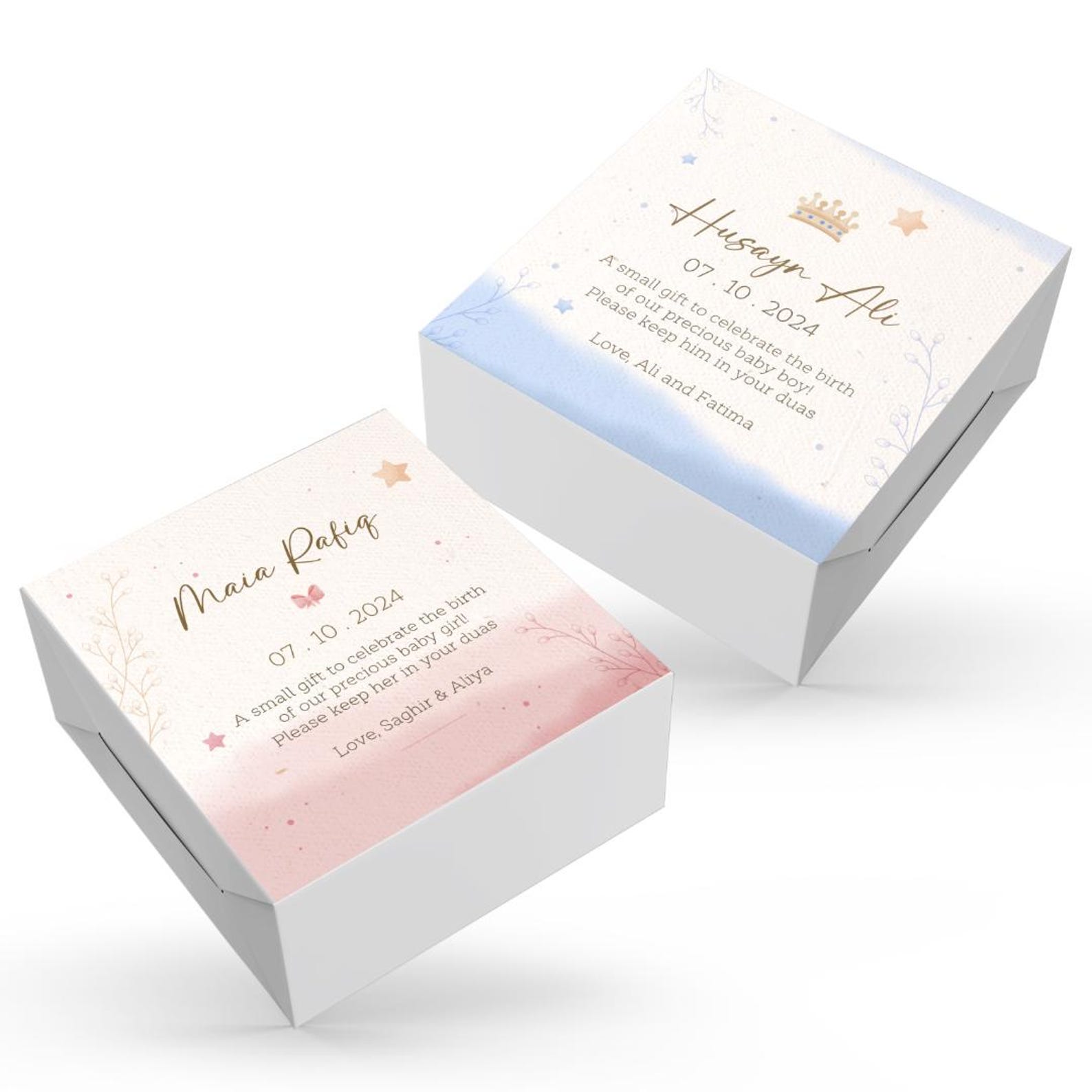 Custom Mithai Box Stickers for Newborn Baby Girl/boy - Etsy UK