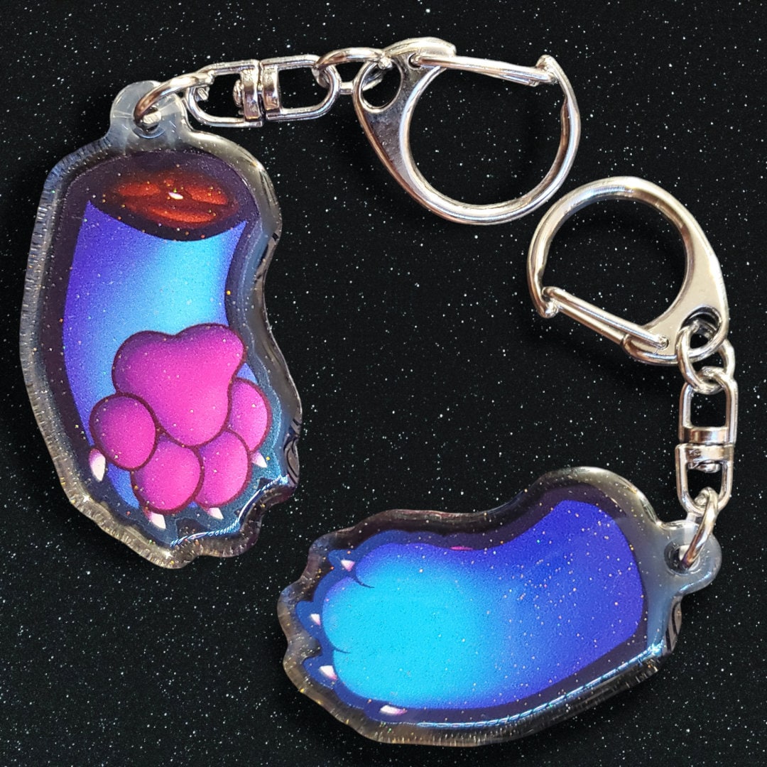 Furry Meat Paw Keychain - Etsy
