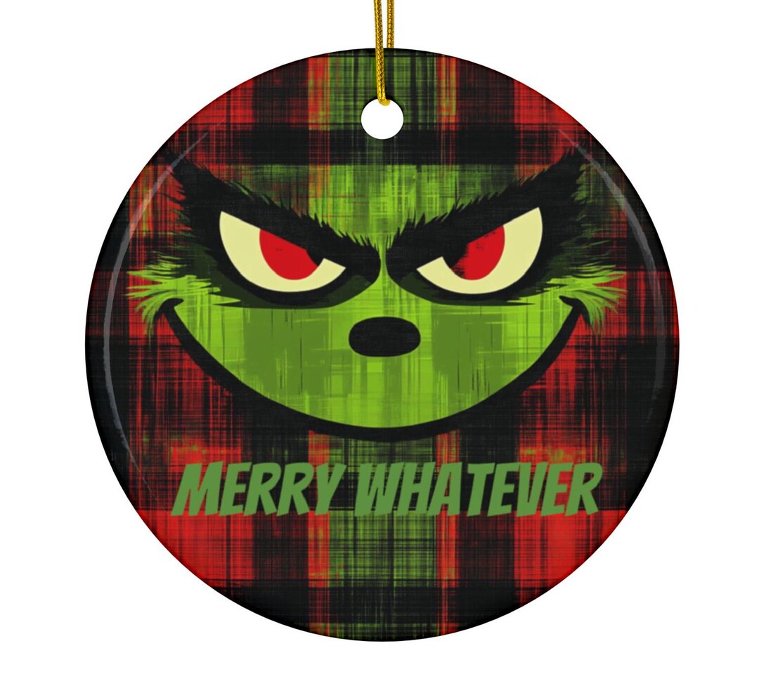 Merry Whatever Grinch Christmas Ornament - Etsy