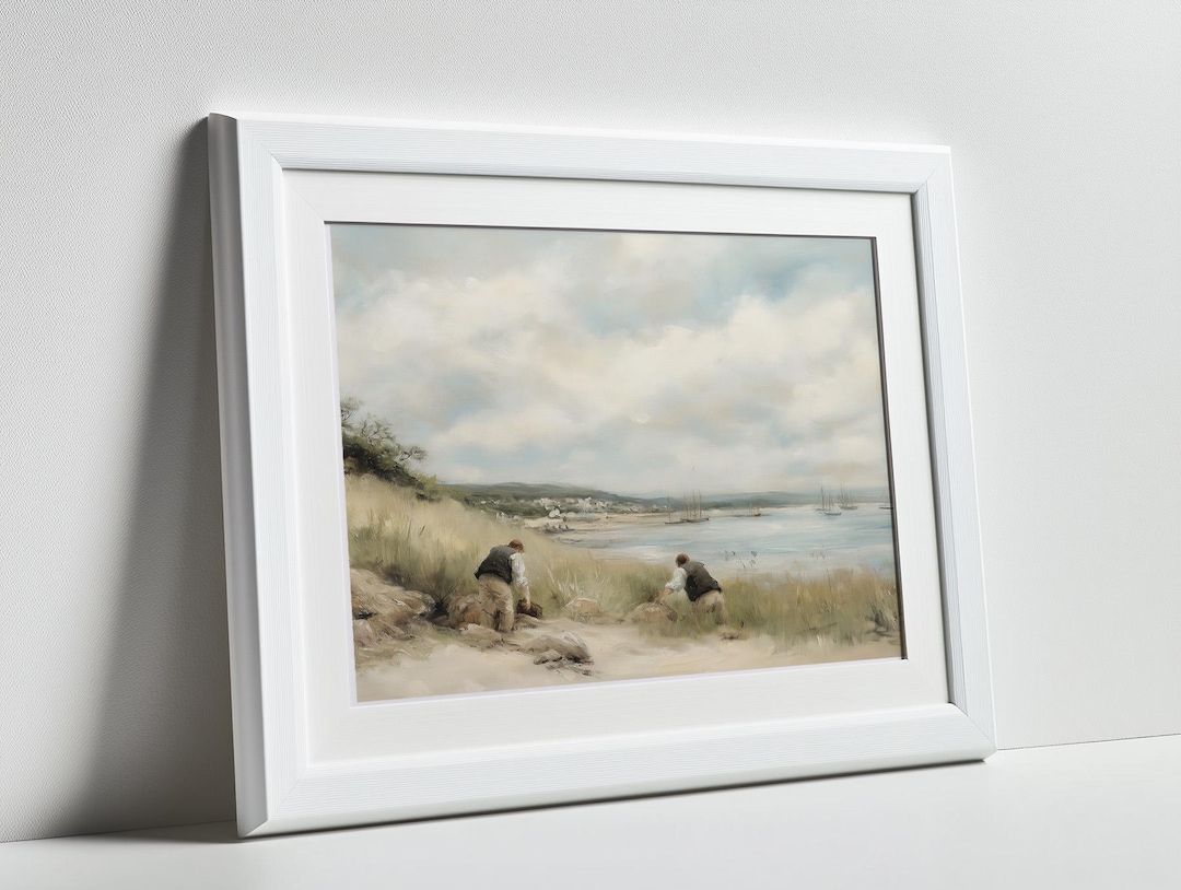Tranquil Coastal Scene in Muted Tones, Coastal Landscape, Moody ...