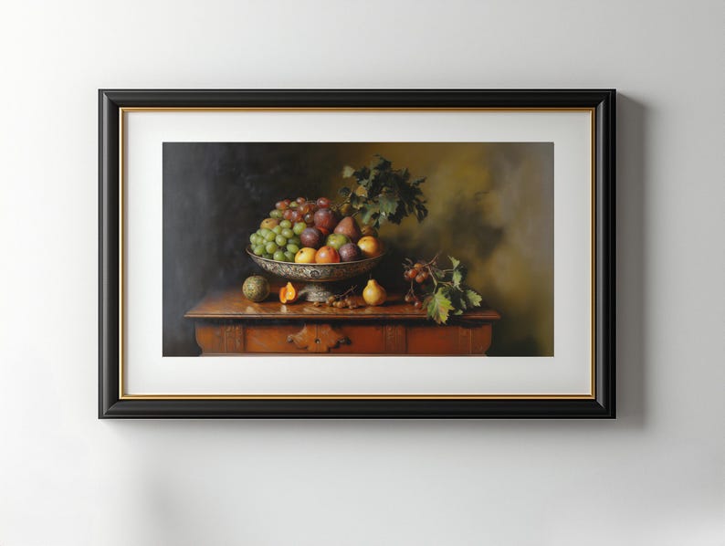 Vintage Fruit Bowl Still Life Print: Kitchen Art (digital Download) - Etsy
