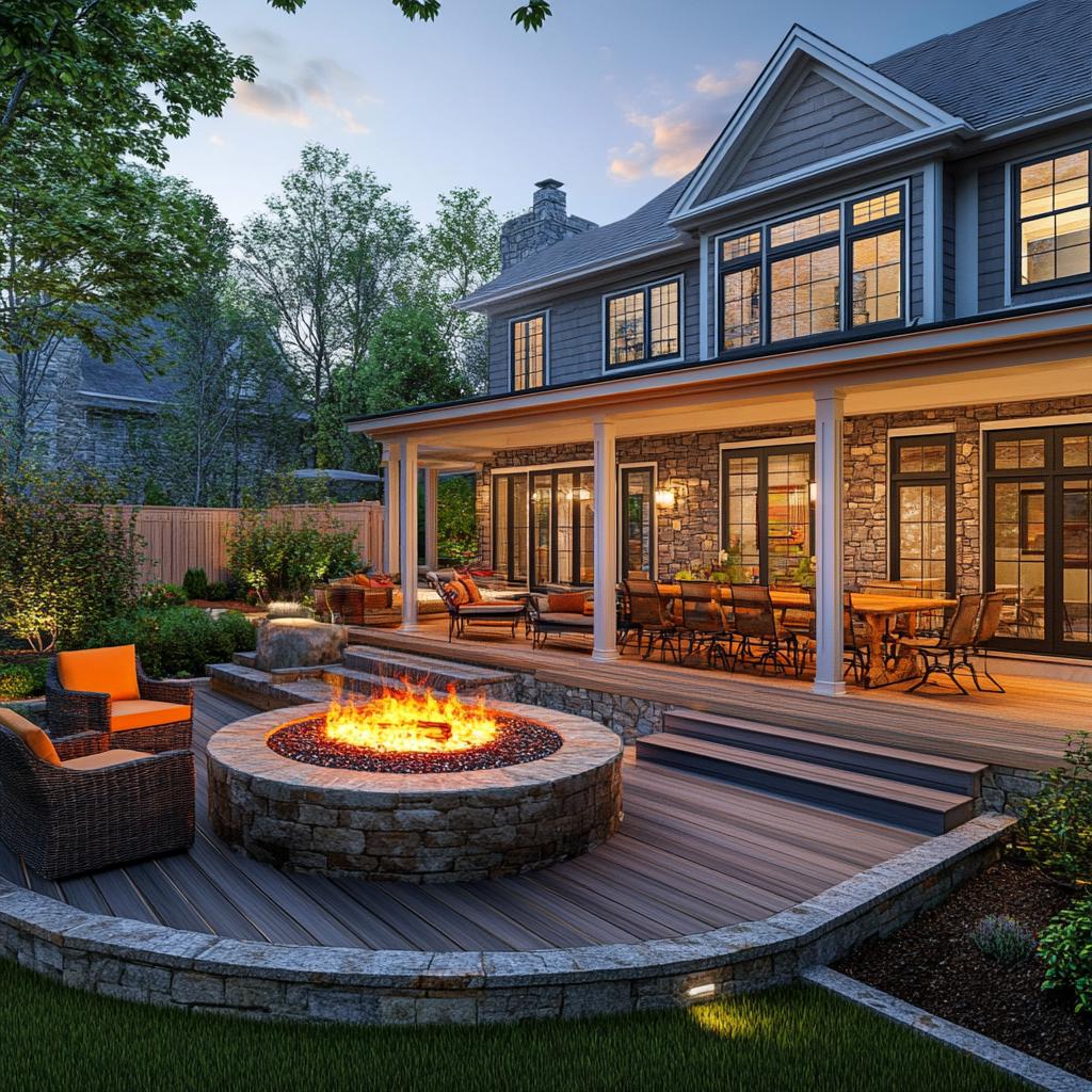 Custom Backyard Design, Backyard 3D Rendering, 3D Drawing, Landscape ...