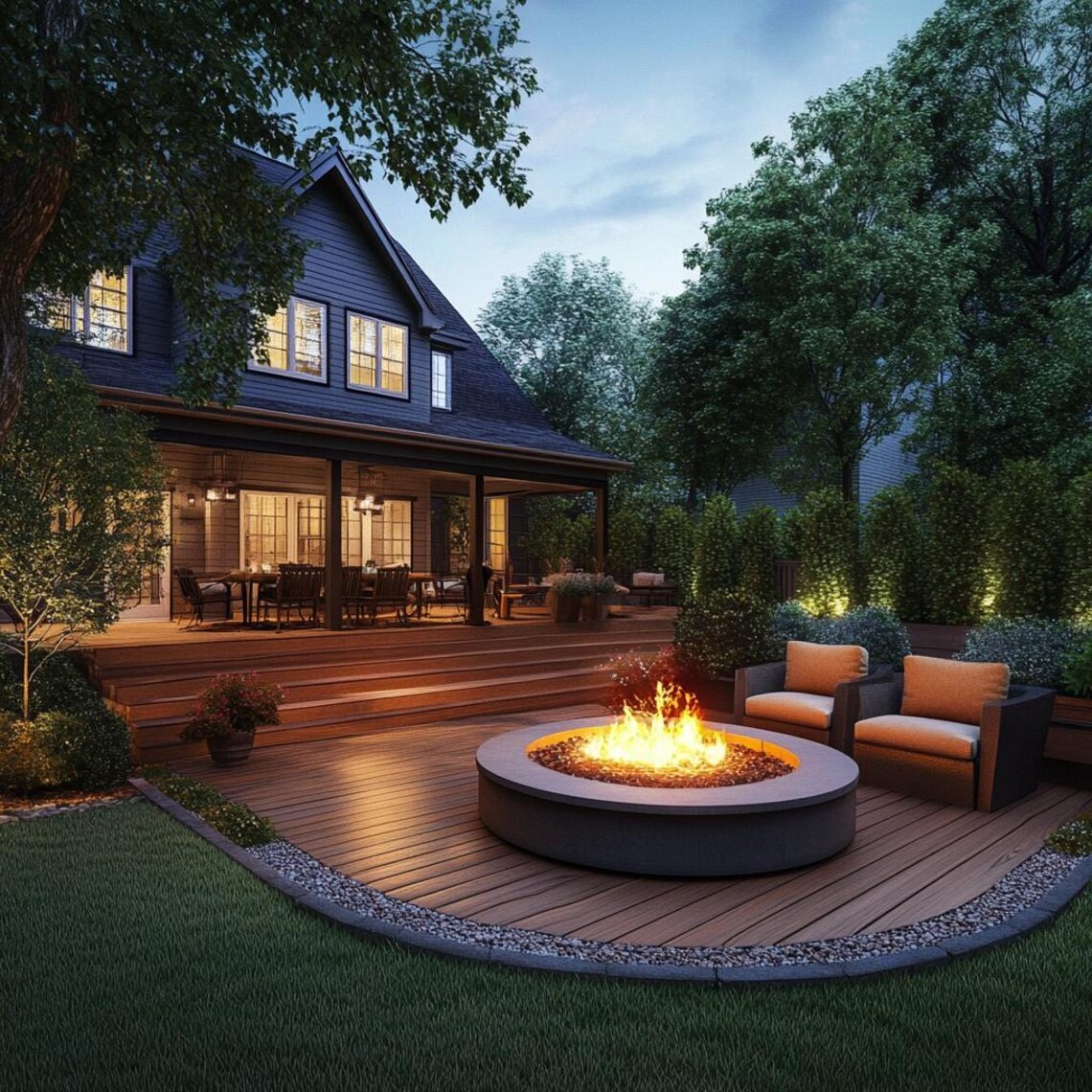 Custom Backyard Design, Backyard 3D Rendering, 3D Drawing, Landscape ...