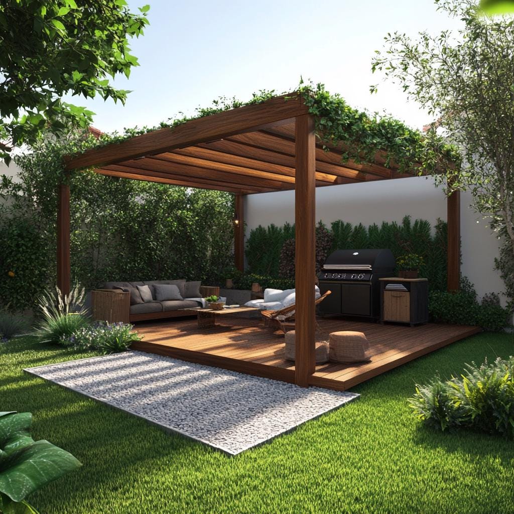 Custom Backyard Design, Backyard 3D Rendering, 3D Drawing, Landscape ...