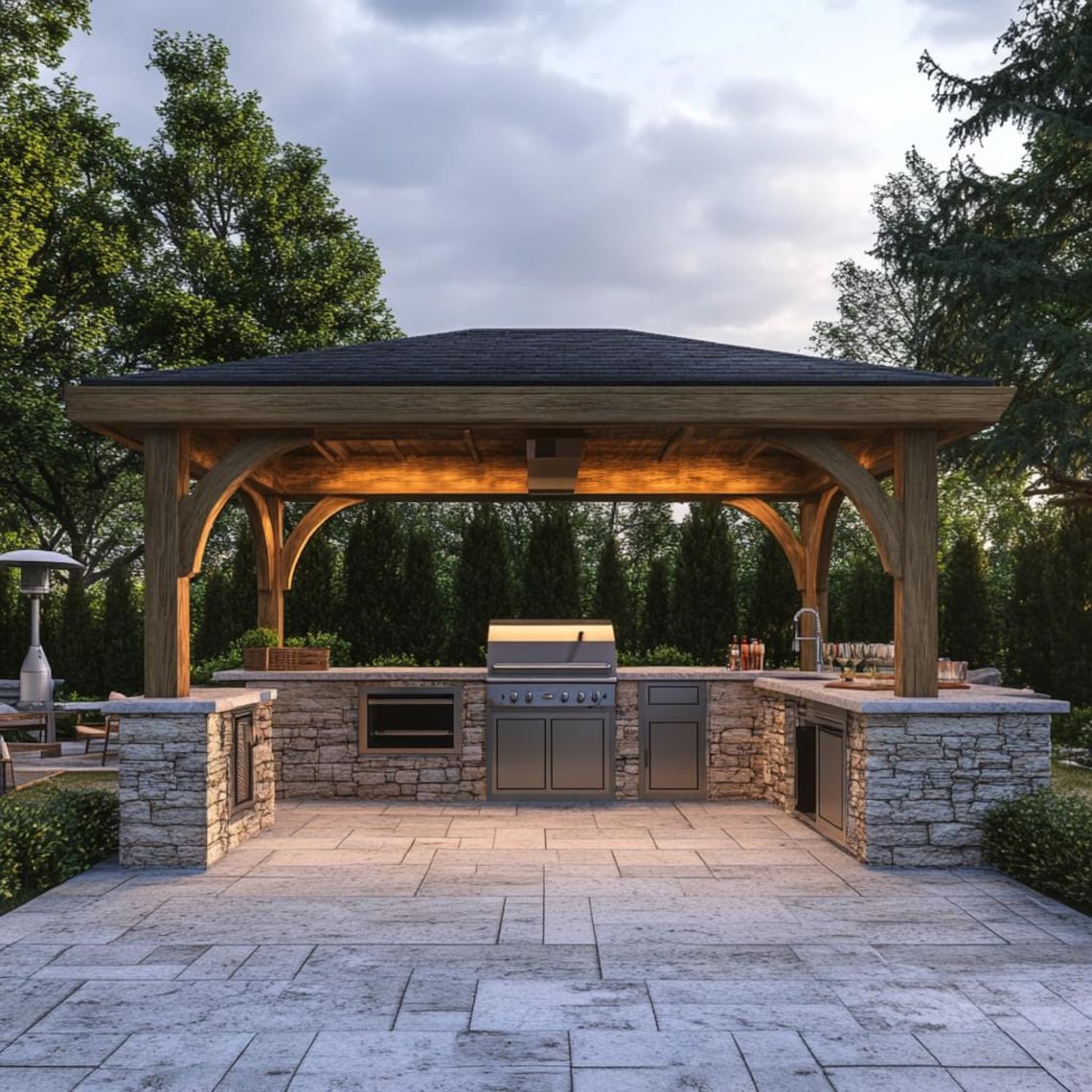 Custom Backyard Design, Backyard 3D Rendering, 3D Drawing, Landscape ...