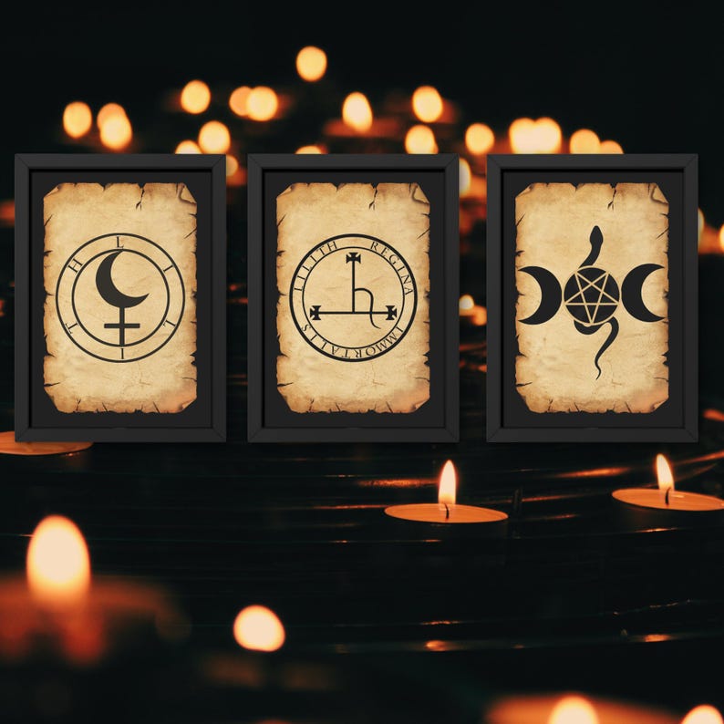 Lilith Ritual Accessories, Lilith Wall Art, Printable Lilith Sigils ...