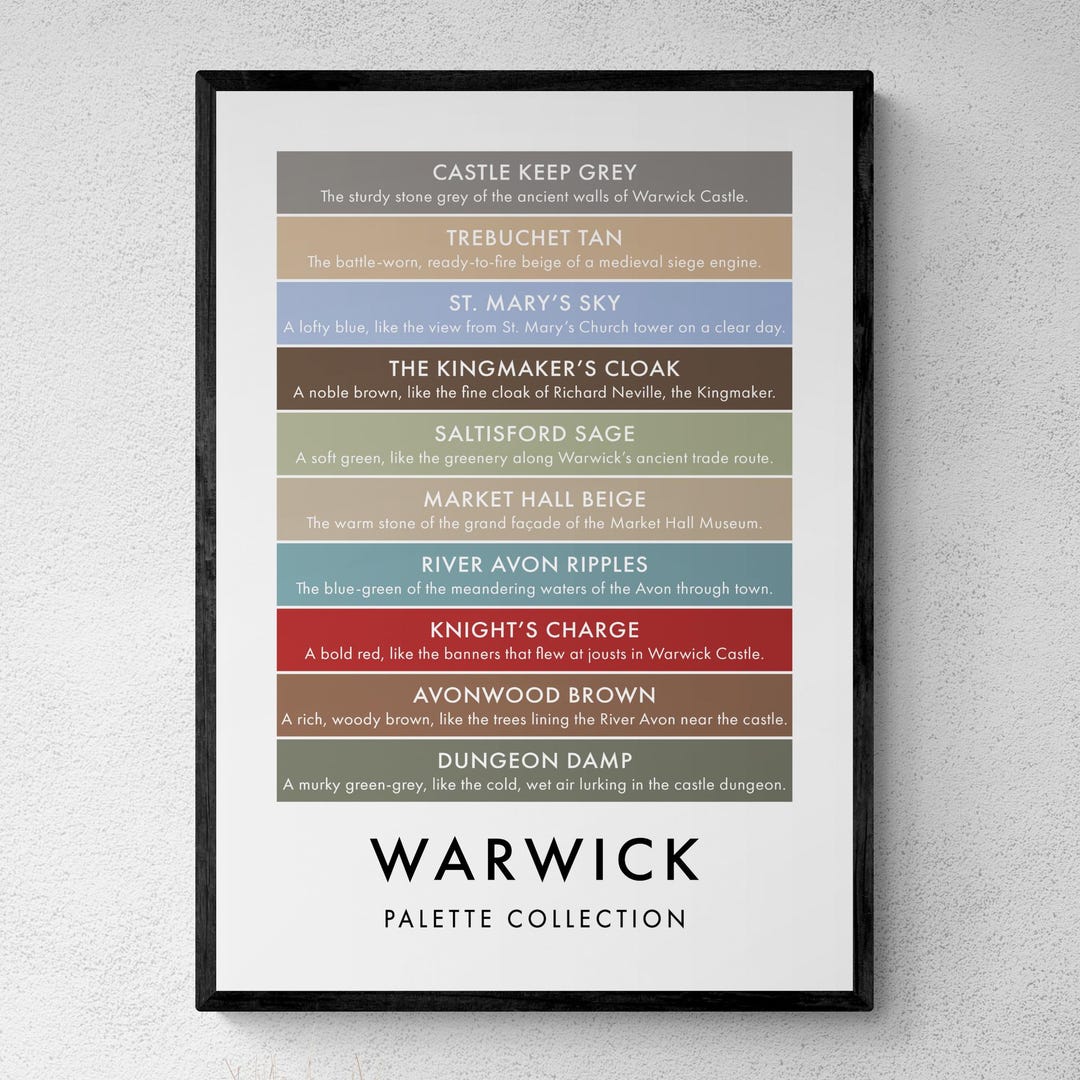 Warwick Funny Colour Palette Print, Poster Wall Art | Printable Digital ...