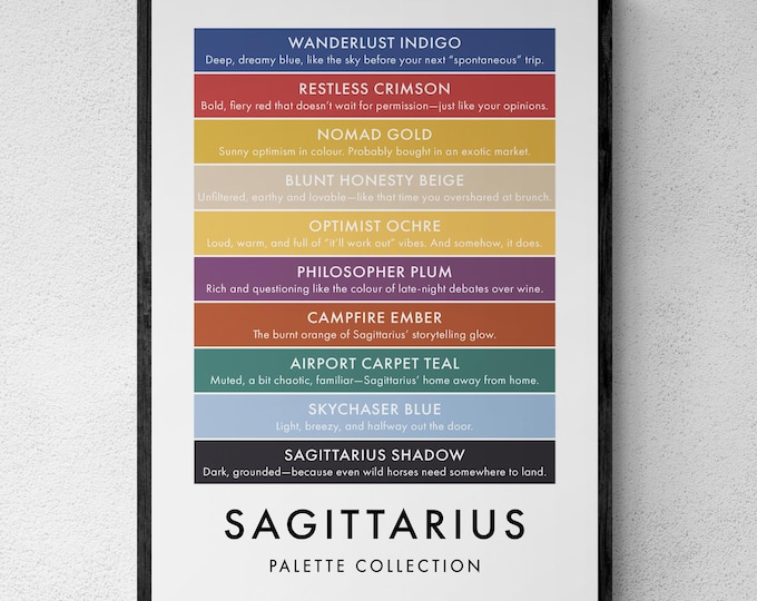 Sagittarius Paint Color Palette - Etsy Canada