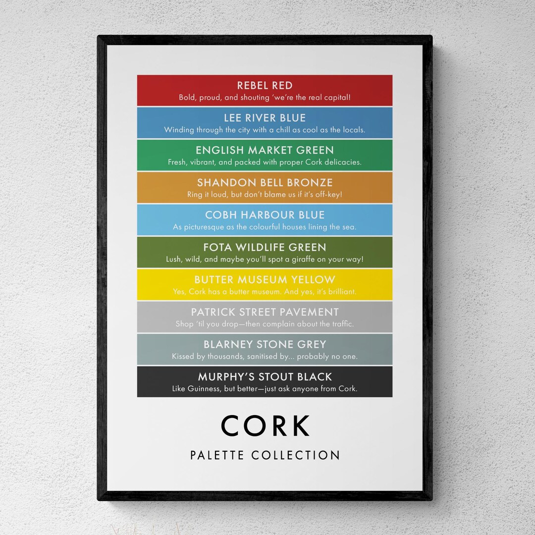 Cork Funny Colour Palette Print, Poster Wall Art Printable Digital ...