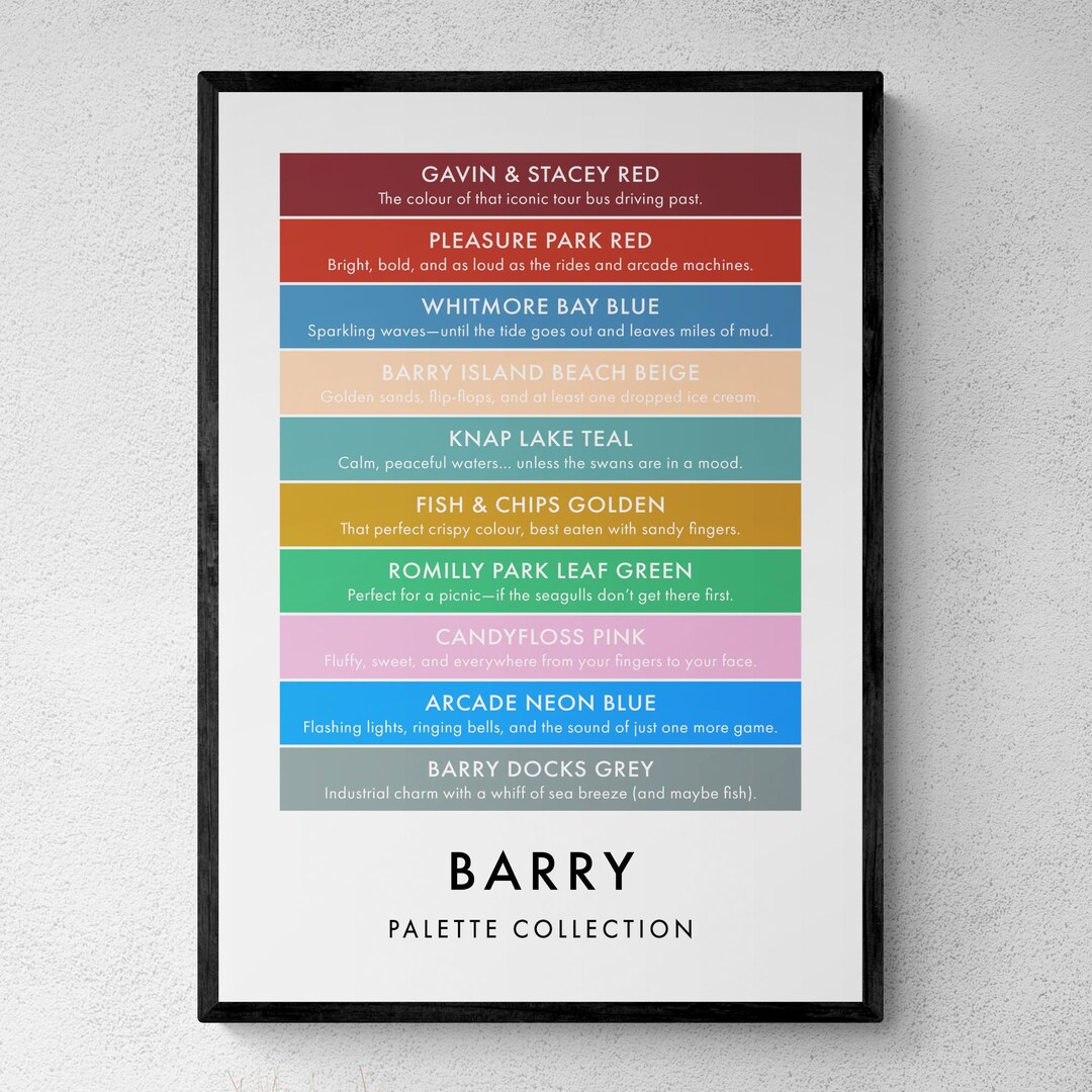 Barry Funny Colour Palette Print, Poster Wall Art | Printable Digital ...