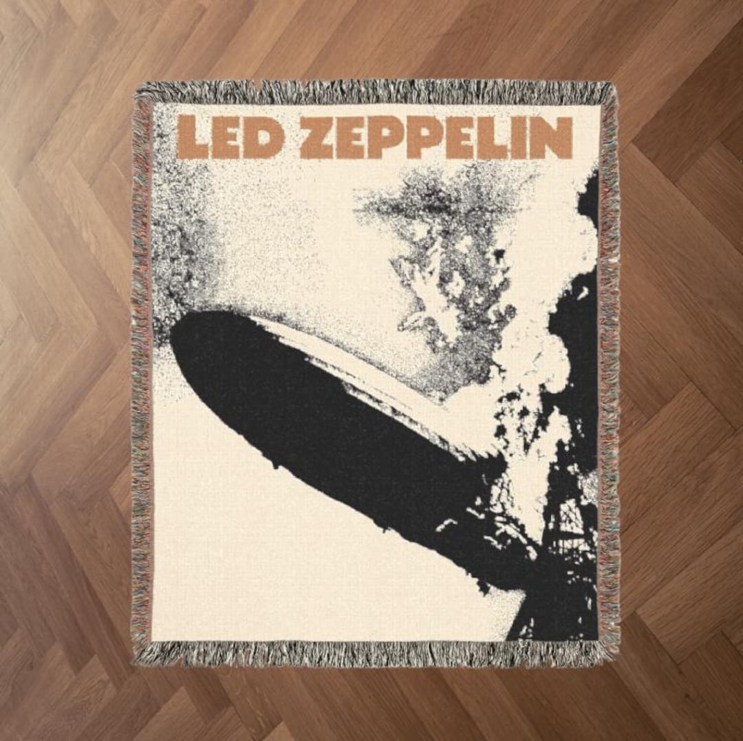 Led Zeppelin Blimp Original Album Woven Throw Blanket 60x50 Vintage ...