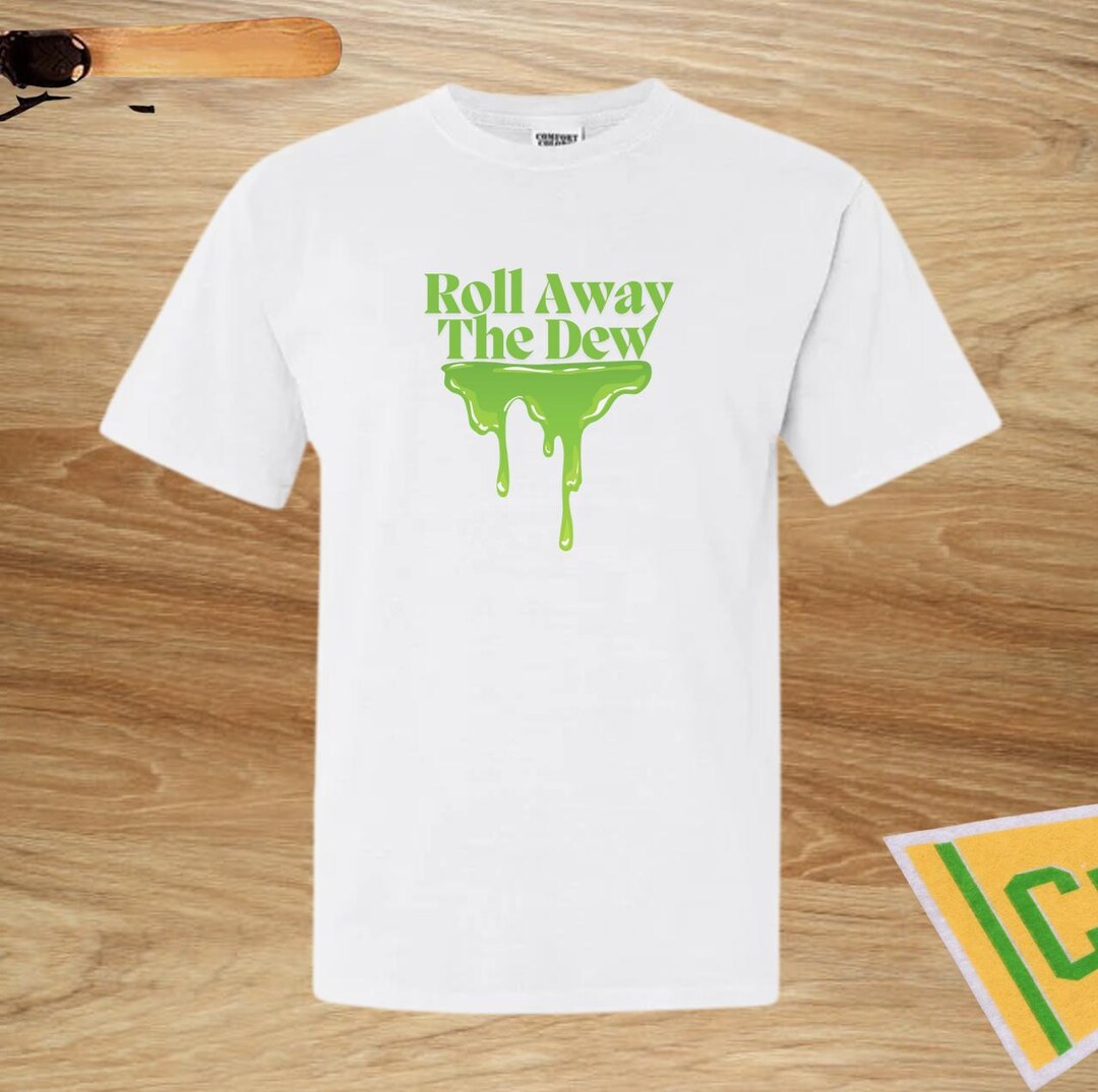 Roll Away the Dew Slime Smoking Weed Hippie T-shirt for Deadheads ...
