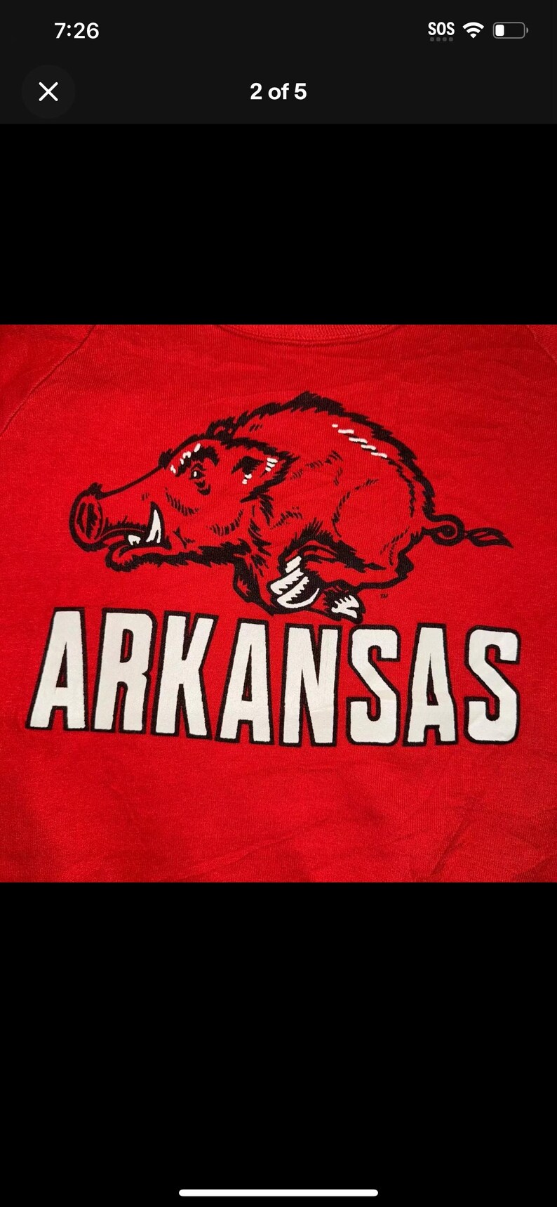 Arkansas Razorbacks Stencil Logo Crewneck Sweatshirt Vintage Hogs XL - Etsy