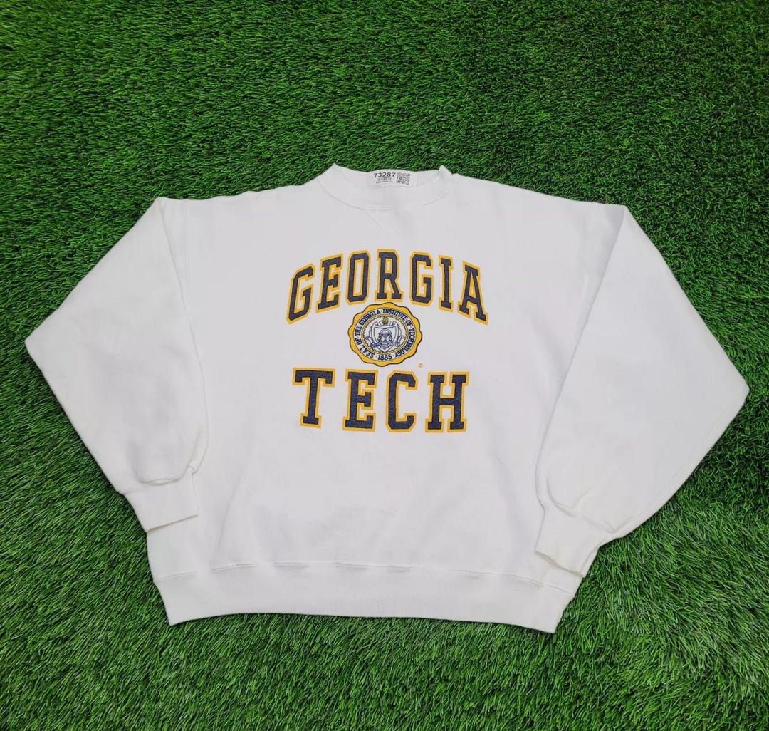 Vintage Georgia Tech Yellowjackets 90s Crewneck Sweatshirt Hanes L Mens ...