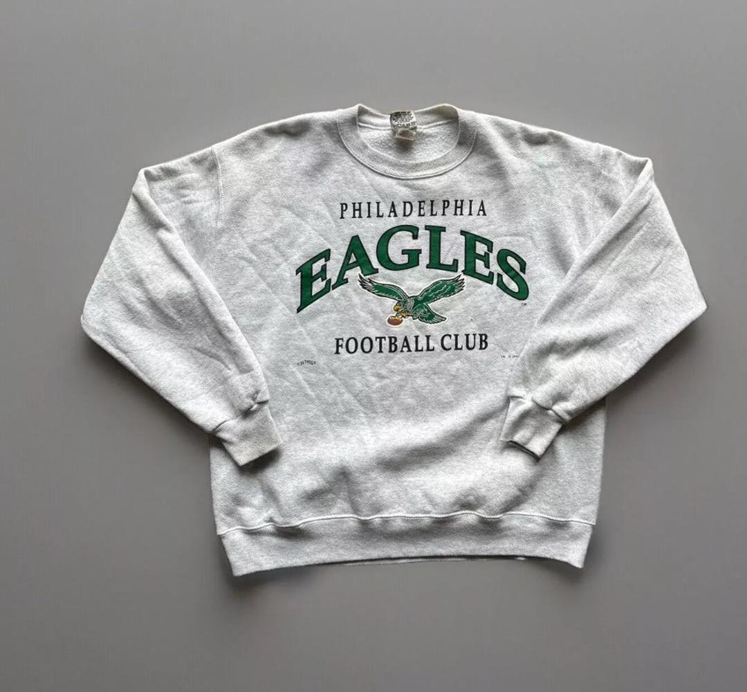 Philadelphia Eagles Football Club Vintage Style 90s Crewneck Sweatshirt ...
