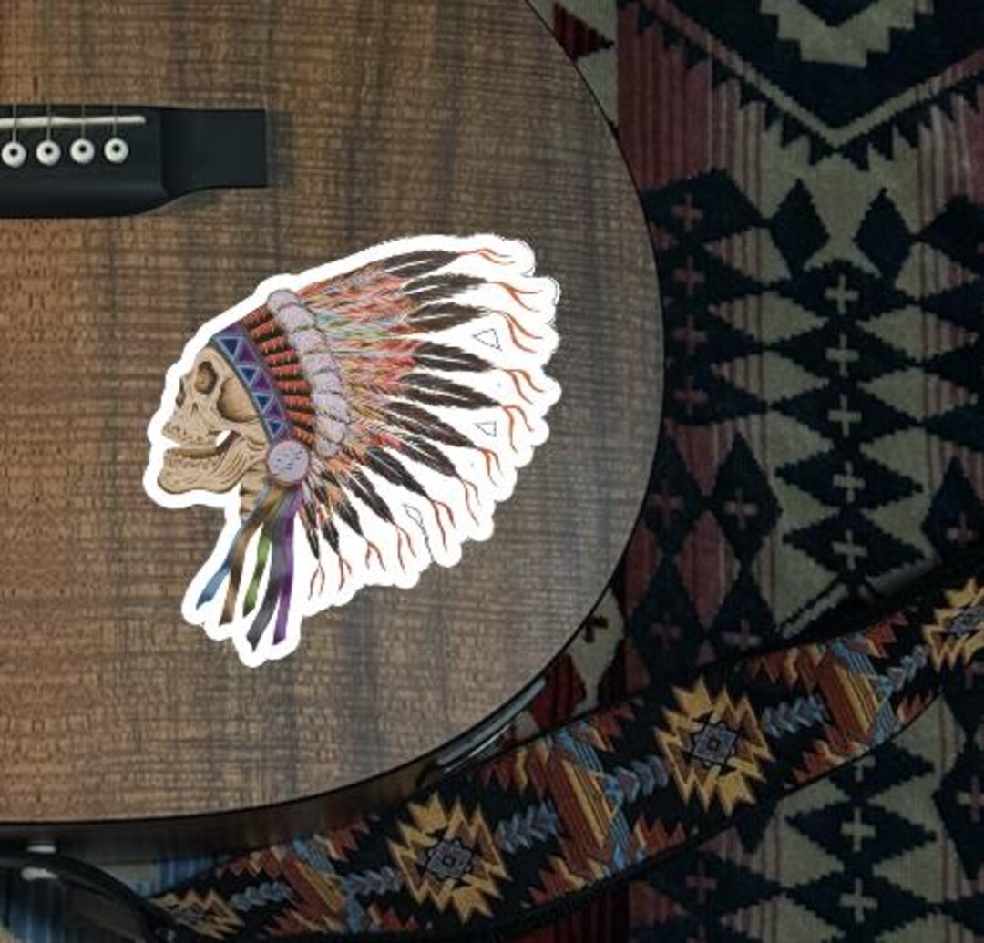 The Grateful Native 4' Decal Deadhead Sticker, Vinyl 2 Left Skulls ...