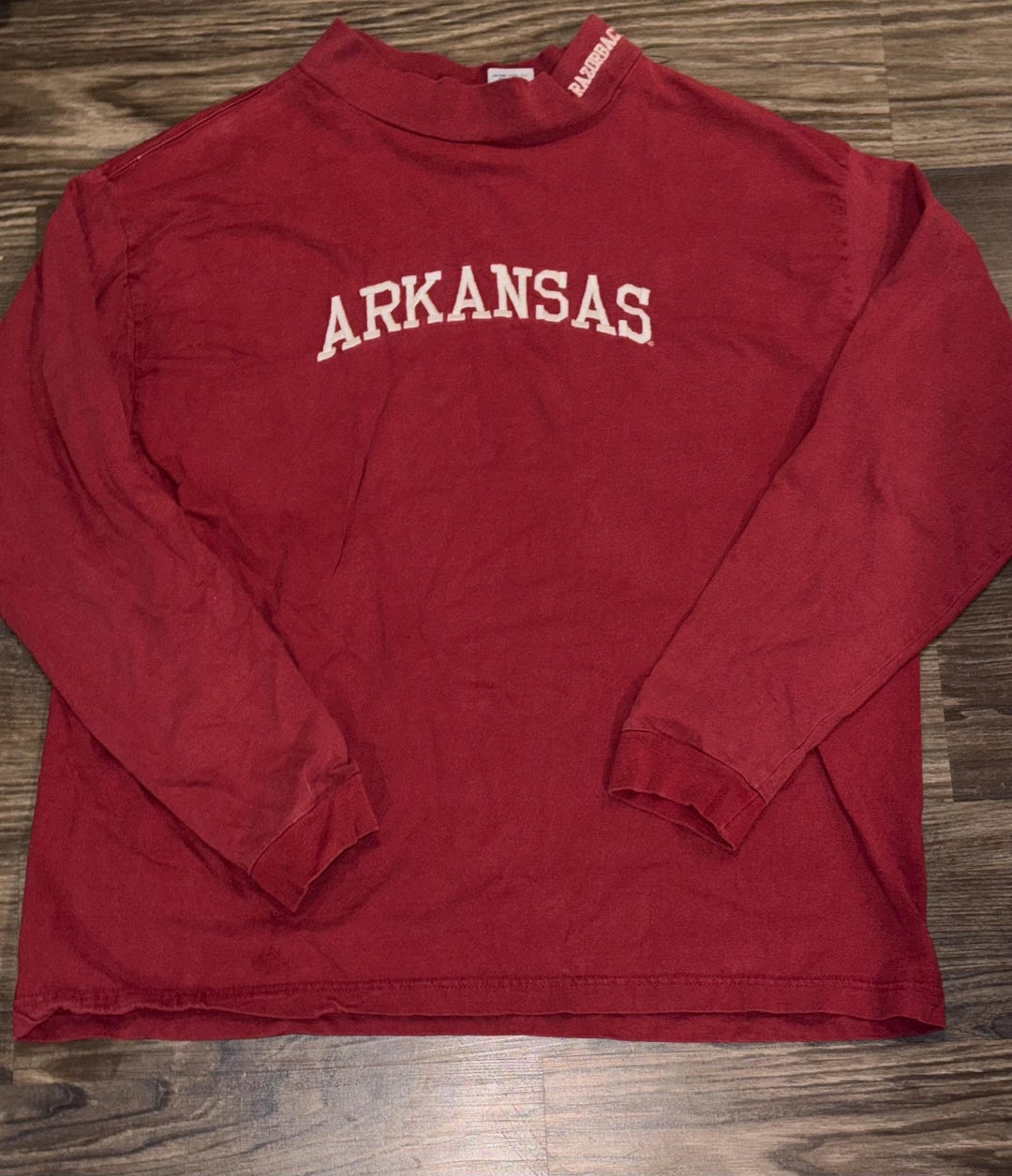 Stitched 90s Arkansas Razorbacks T-shirt Vintage Red Oak Longsleeve XL ...