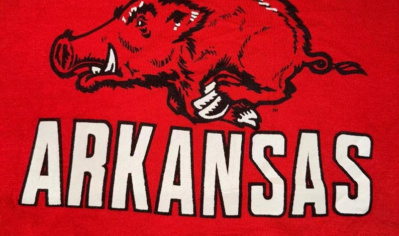 Arkansas Razorbacks Stencil Logo Crewneck Sweatshirt Vintage Hogs XL - Etsy