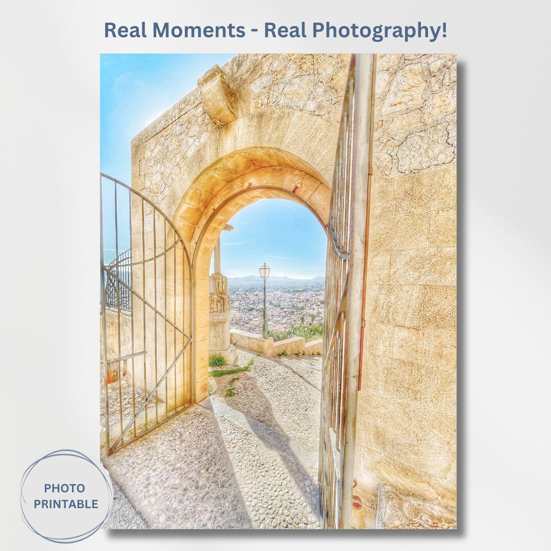 Artá Mallorca Archway Photo Printable – Sandstone Gate Wall Art ...