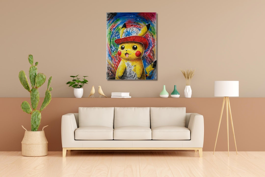 Pikachu Colorful Canvas Wall Art,canvas Wall Art,canvas Poster Print ...