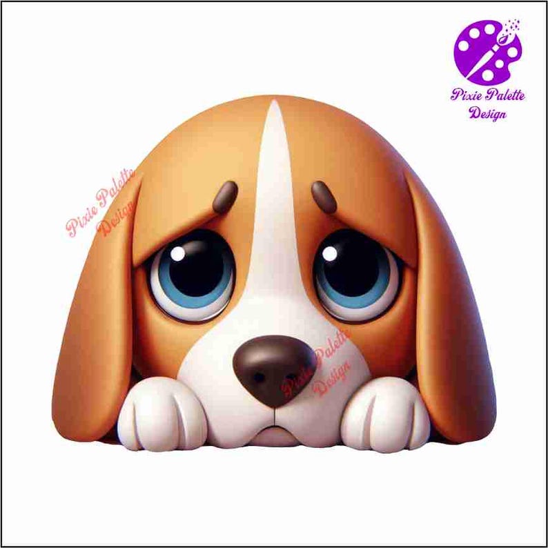 Beagle Dogs PNG Pack, Dog Family Clipart, Digital Download for Planner ...