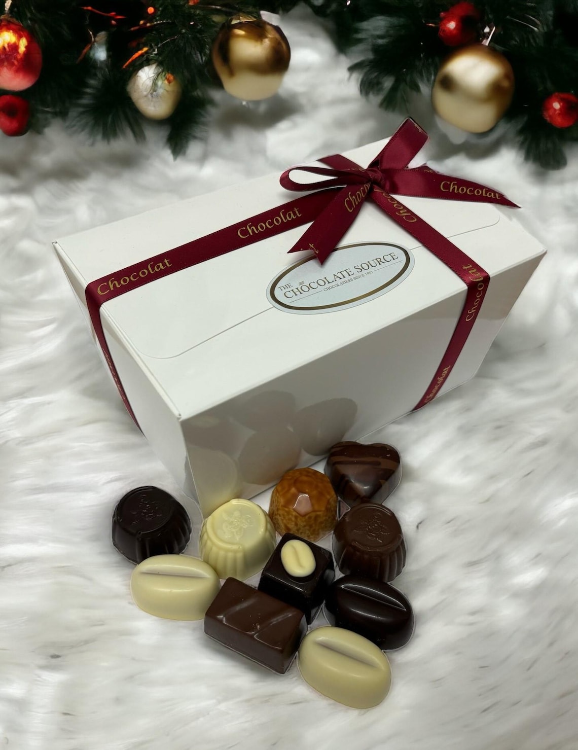 Diabetic Belgian Chocolates in White Gift Box 200g 16-17 Individual ...