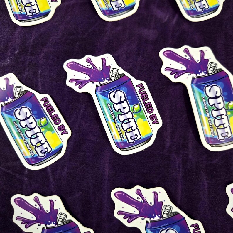 Fueled by Spite Sticker | Funny Soda Can, Laptop Decal - Etsy