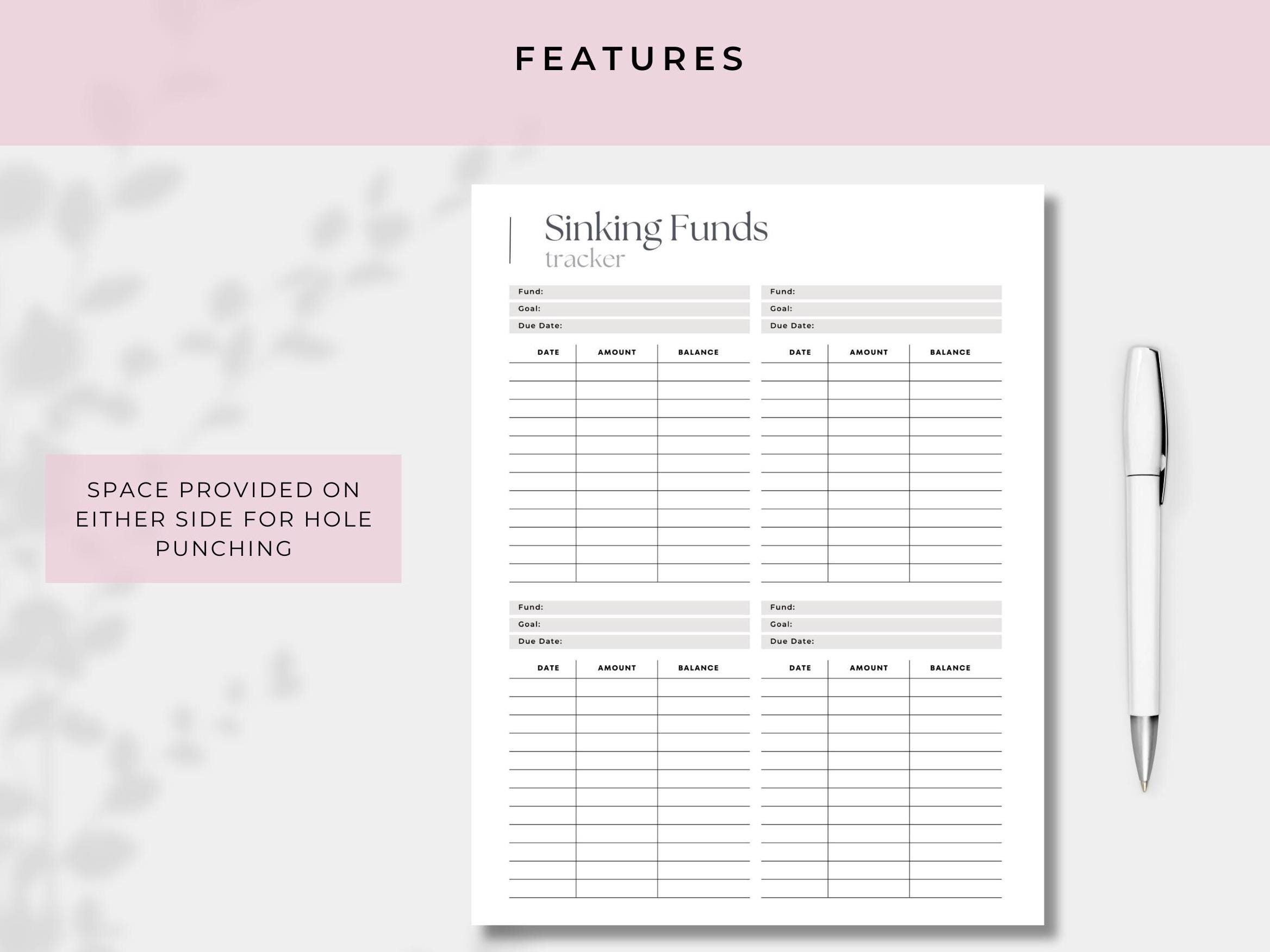 Sinking Funds Tracker Printable, Digital Download, Printable Savings ...