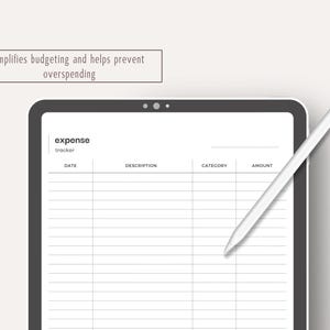 Expense Tracker Sheet Printable PDF Template Digital Expense Tracker ...