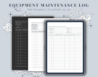 Equipment Maintenance Log Sheet - Etsy