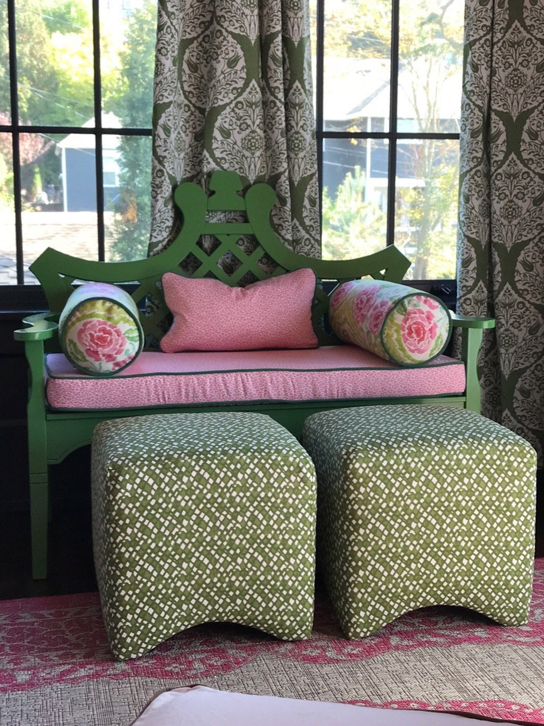 EXAMPLE- Custom Bench Cushion and Matching Bolster Pillows - Etsy
