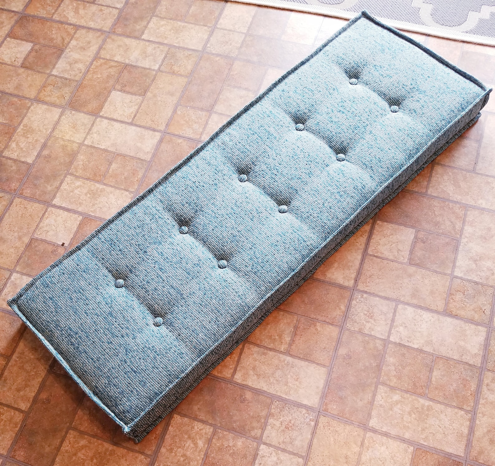 Custom French Seam Style Cushion With Buttons EXAMPLE - Etsy