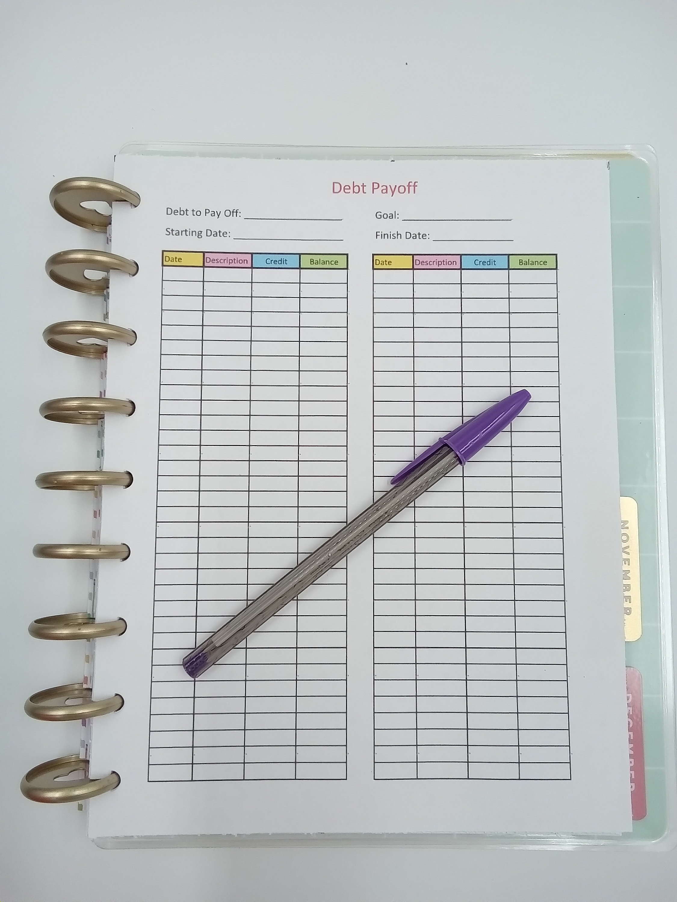 Printable Debt Payoff Tracker Digital Download Printable Great for ...