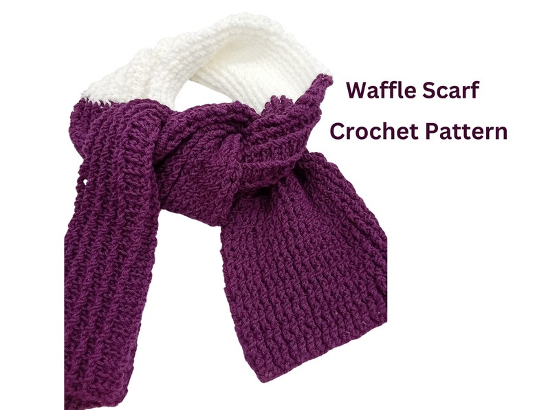 Easy Waffle Scarf Crochet Pattern PDF ~ Instant Download ~ Easy Crochet ...