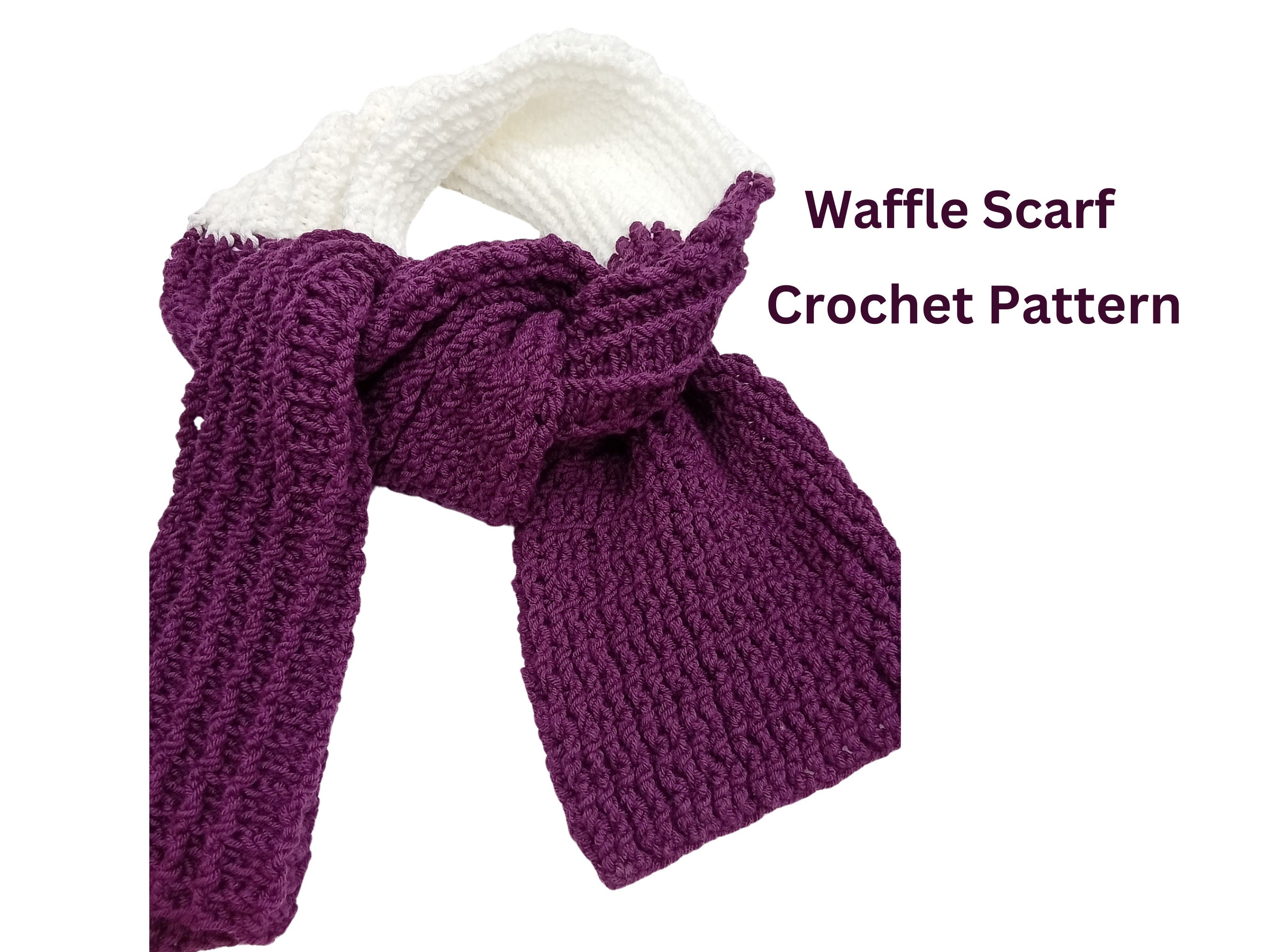 Easy Waffle Scarf Crochet Pattern PDF ~ Instant Download ~ Easy Crochet ...