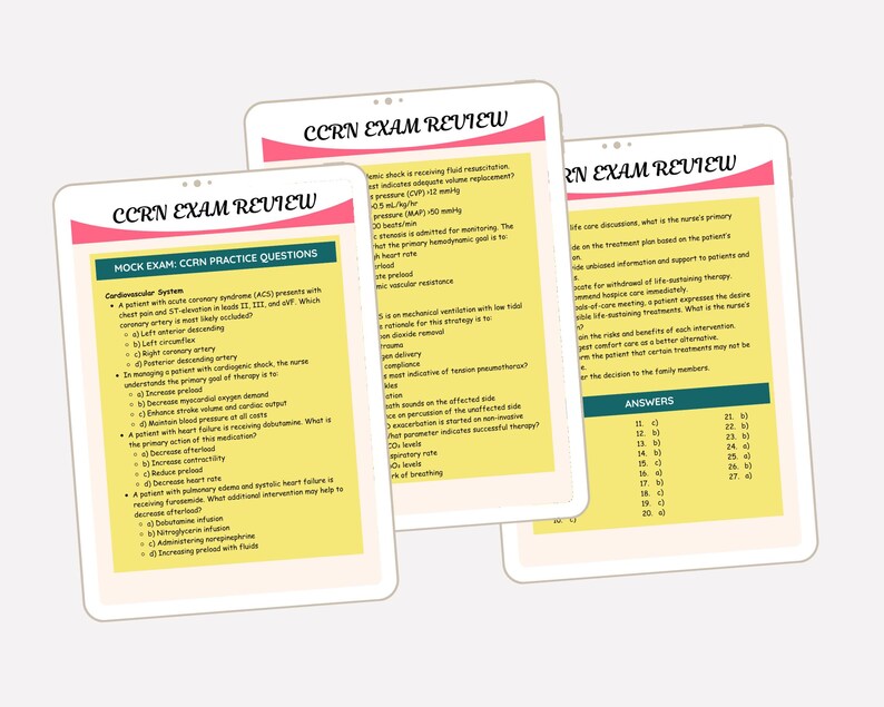 CCRN Exam Review 2026, Critical Care Study Guide, 100+ Pages ...