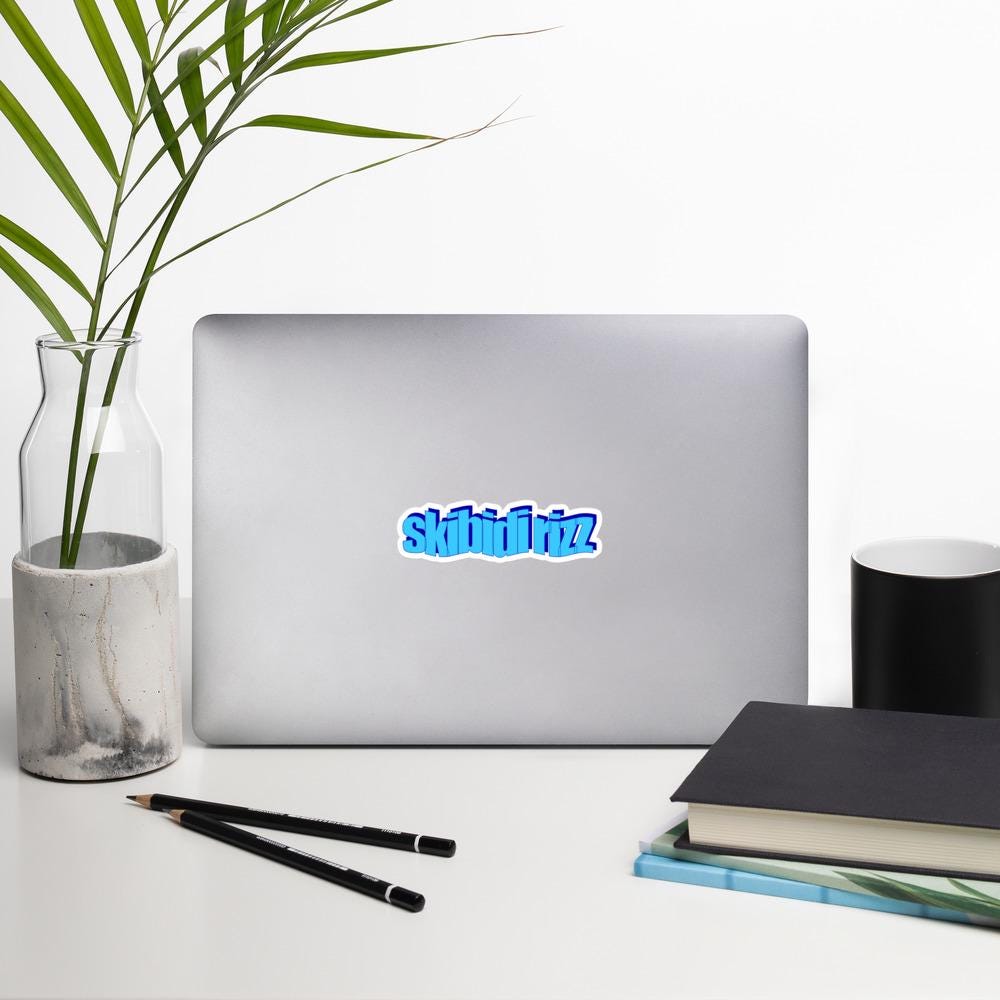 Skibidi Rizz Vinyl Sticker // Meme Sticker // Skibidi Toilet // Retro ...