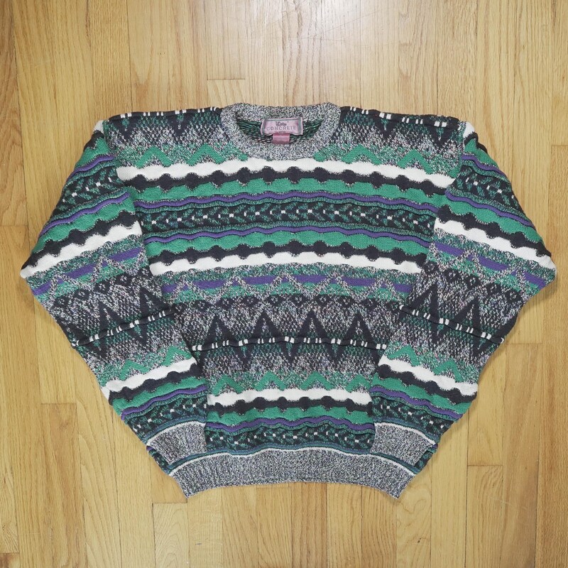 90s Colorful Sweater - Etsy