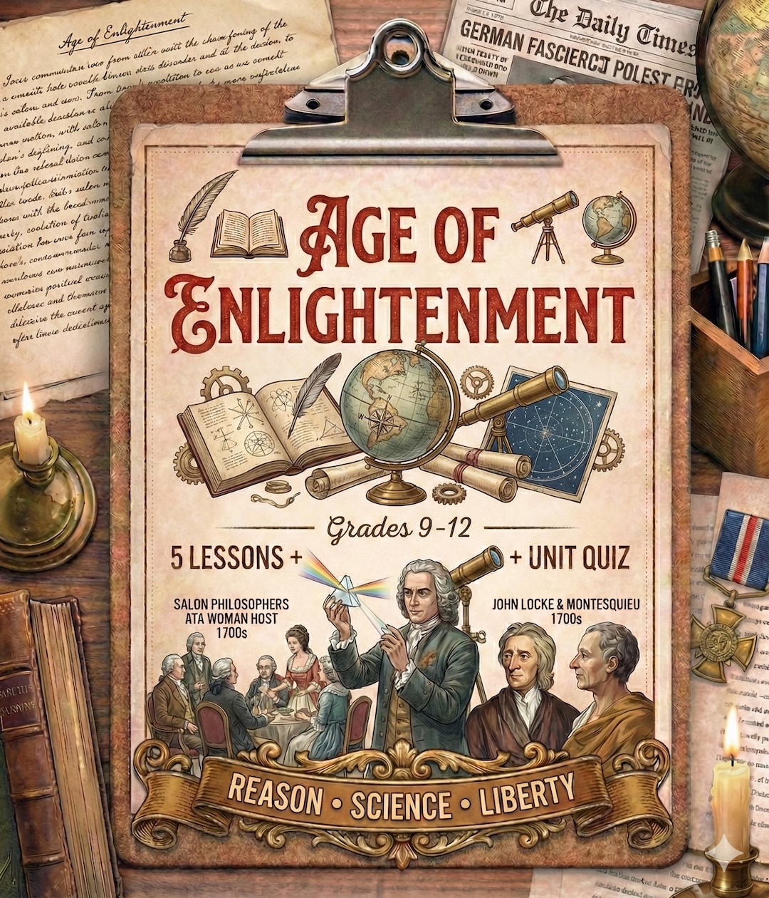 No Prep. Ready to Use. Ready to Print. HS the Age of Enlightenment Unit ...