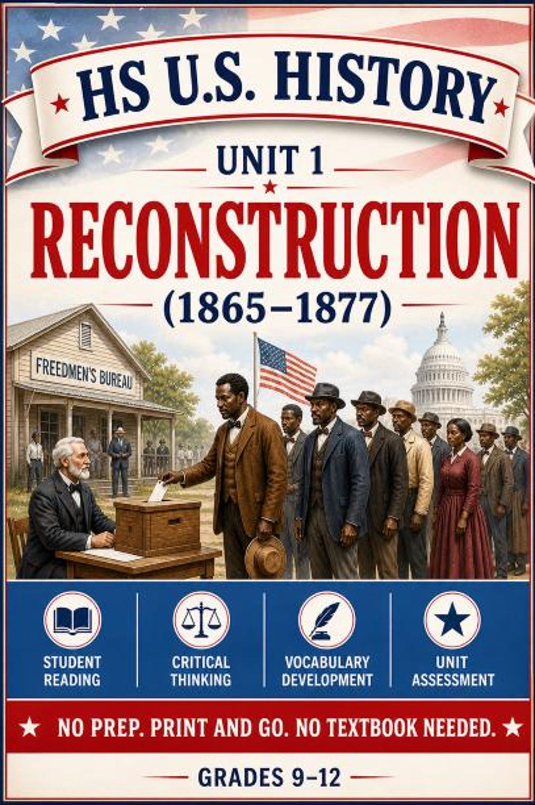 No Prep. Print and Go. HS U.S. History Unit: Reconstruction (lessons ...