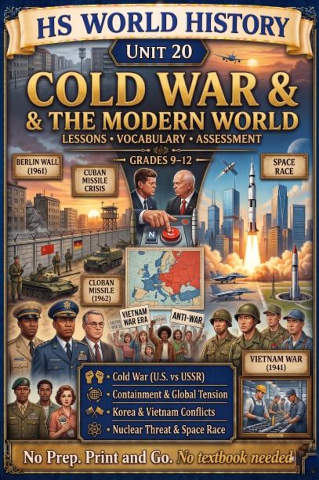 No Prep. Ready to Print. HS World History. Cold War Unit. Lesson ...