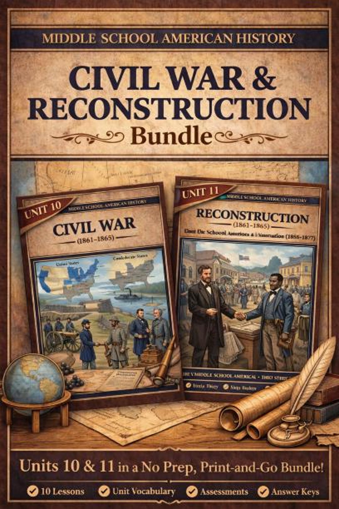 Civil War & Reconstruction 2 Unit Bundle | Battles, Emancipation ...
